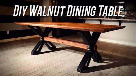 How To Make An Industrial Style Walnut Dining Table Diy Youtube