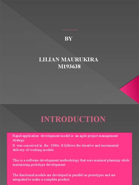 rapid application development model presentation pdf software