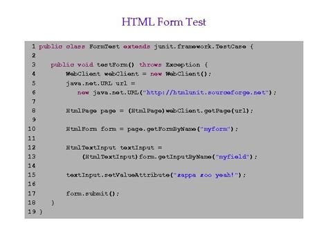 Testing Web Applications With Html Unit And Dbunit