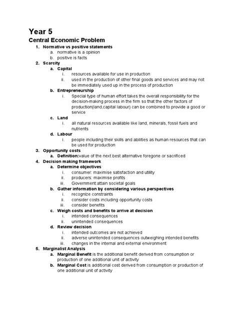 Economics Notes Pdf Cost Of Living Elasticity Economics