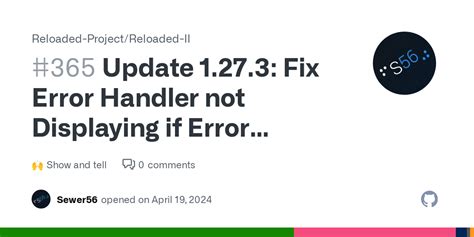 Update 1273 Fix Error Handler Not Displaying If Error Thrown Too