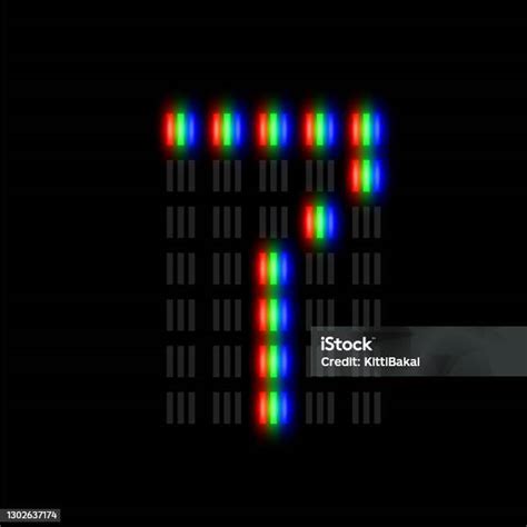 광채 빨간색 녹색파란색 픽셀 벡터 일러스트와 Rgb 픽셀 글꼴 문자 0명에 대한 스톡 벡터 아트 및 기타 이미지 0명 3차원 형태 개체 그룹 Istock