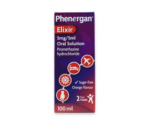 Phenergan Elixir 5mg5ml Allergy Relief Nausea And Sleep Aid Sanofi