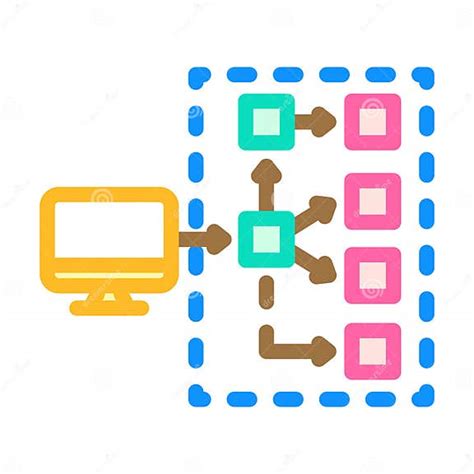 Serverless Architecture Software Color Icon Vector Illustration Stock