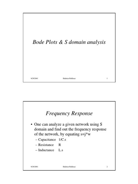 Bode Plots And S Domain Analysis Pdf Decibel Exponential Function