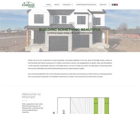 Kinridge Homes Builder Website Alex Leuschner