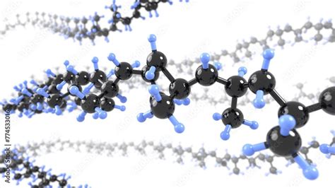 Plastic Polymer Molecular Structure 3d Representation Can Be Used To