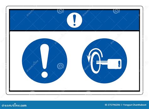 Notice Switch Off Engine Symbol Sign Vector Illustration Isolate On