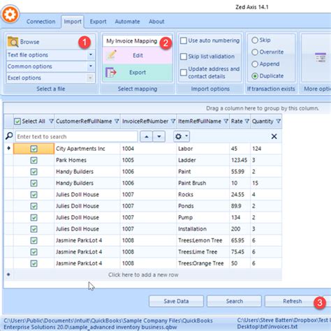 Axis Import And Export Utility Apps For Quickbooks Desktop Marketplace