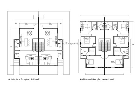 Maison Moderne Semi Détachée De 3 Chambres Dessins Cao Gratuits