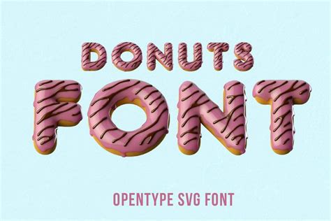 Donuts Font Opentype Typeface Vintage Fonts Free