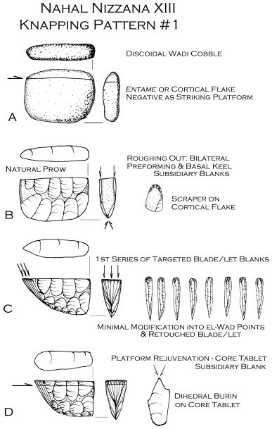 A B Knapping Pattern 1 Classic Early Ahmarian Narrow Fronted