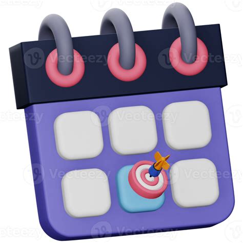 Business Calendar 3d Rendering Isometric Icon 28272900 Png
