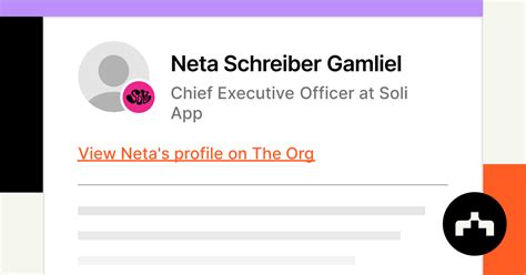 Neta Schreiber Gamliel Chief Executive Officer At Soli App The Org