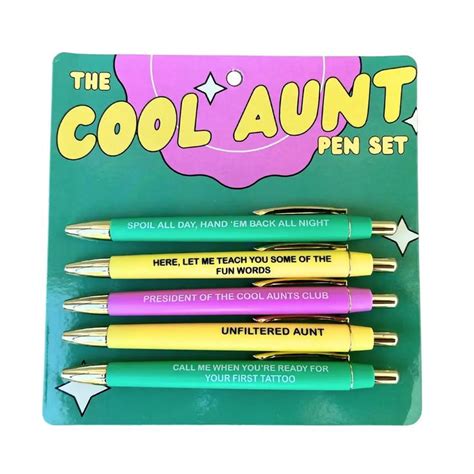 Fun Club Pen Sets Cool Aunt Personalized Pens Pen Puns T Funny