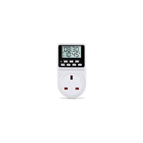 Oridget 24 Hour Digital Electric Timer Plug Socket With Countdown And