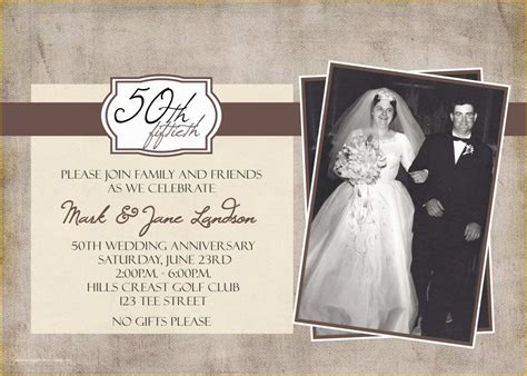 50th Wedding Anniversary Invitation Templates Microsoft Word Templates
