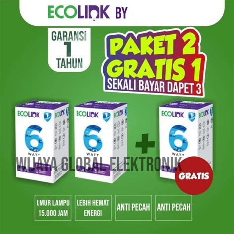 Jual Led Ecolink 15 Watt Original Murah Harga Diskon Maret 2024