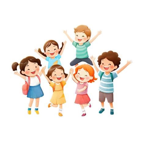 卡通欢快的一群孩子2素材cnn