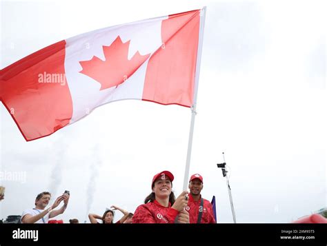 Paris France 26th July 2024 Flagbearers Of Canada Maude Charron