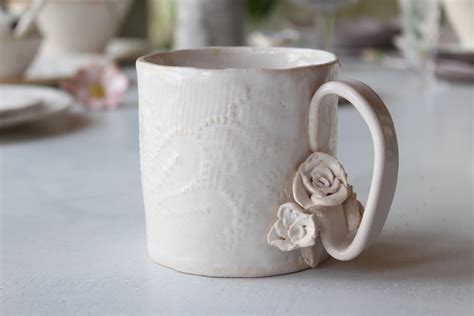 Kaffeetasse Flora Weiss Keramik Shop