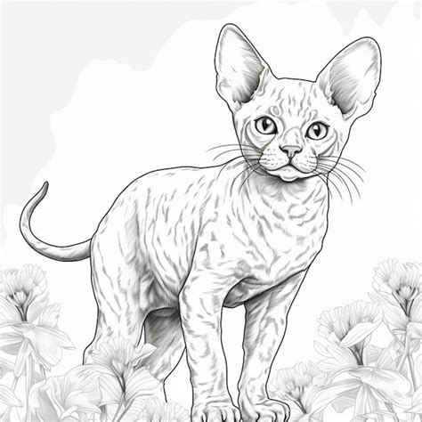 Premium Vector Devon Rex Kitten Cat