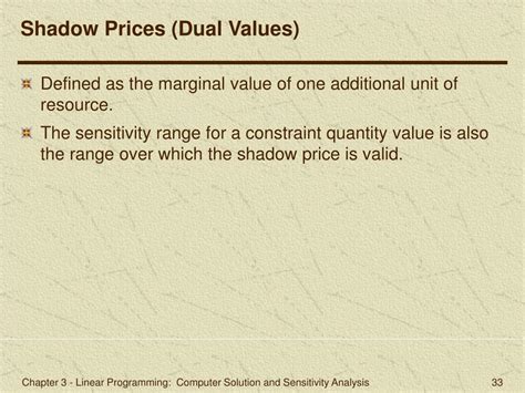 Ppt Chapter 3 Linear Programming Computer Solution And Sensitivity