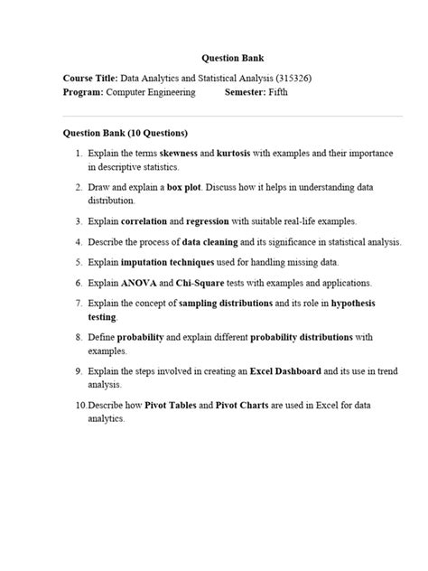 Data Analytics Question Bank Pdf