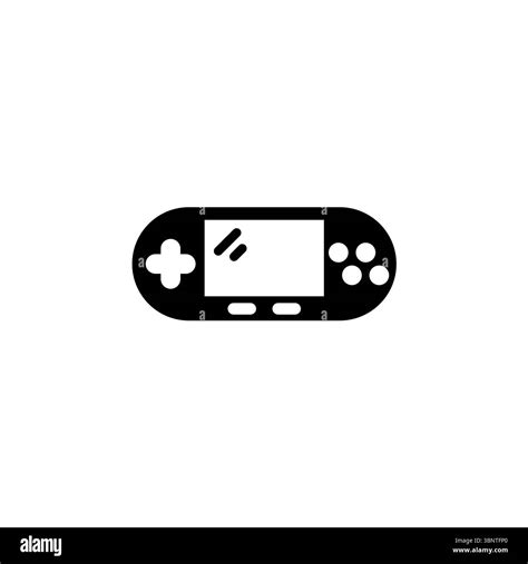 Handheld Game Console Portable Home Video Game Solid Flat Vector Icon Isolated On White