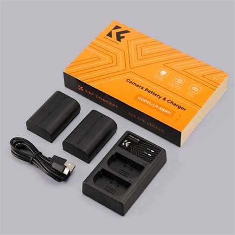 Lp E6nh Battery 2 Pack Dual Slot Battery Charger Kit Kandf Concept