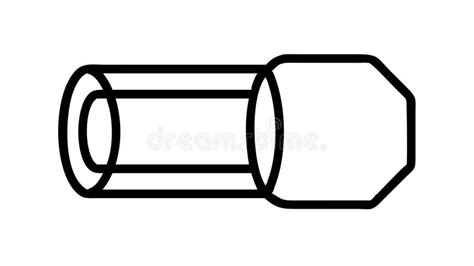 Short Cylindrical Object Icon For Pipe Or Connector Vector Design Generative Ai Stock Vector