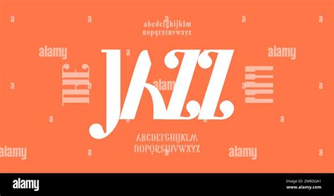 Jazz Logo Font Fashion Minimal Alphabet Elegant Typeface Bold High