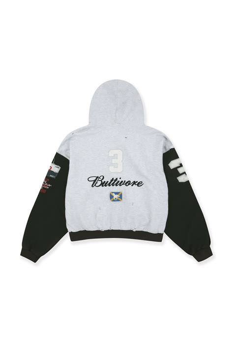 Buttivore Zip Hoodie White Melange Protocol Index