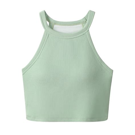 Tank Crop Top For Women Strap Short Camisole Athletic Sportwear Slim