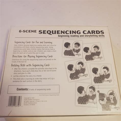 Vintage 6 Scene Sequencing Cards Frank Schaffer Reading And Storytelling