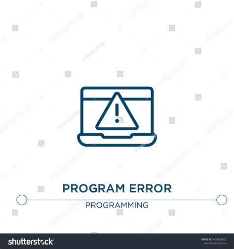 Program Error Vector Line Icon Simple Element Royalty Free Stock