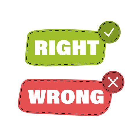 Right Wrong Icon Vector Art Icons And Graphics For Free Download