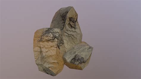Low Poly Sand Rocks Free Vr Ar Low Poly 3d Model Cgtrader