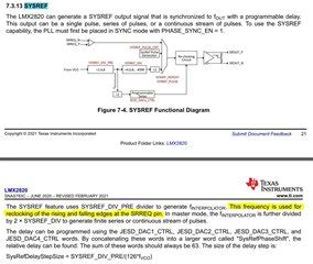 LMX LMX SYSREF Repeat Mode Clock Timing Forum Clock Timing TI E E Support