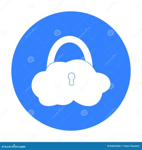 Data Cloud Security Icon In Outline Style Isolated On White Background