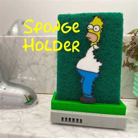 Homer Simpson Sponge Holder Etsy