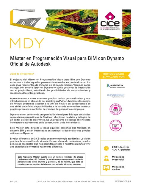 Master Bim Dynamo Mdy Pdf Autodesk Revit Python Lenguaje De Programación