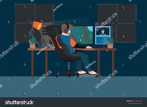 Gaming Setup Over Royalty Free Licensable Stock Vectors Vector Art Shutterstock