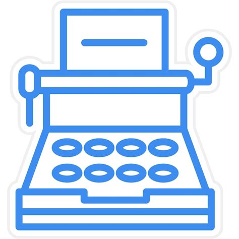 Premium Vector Typewriter Icon Style