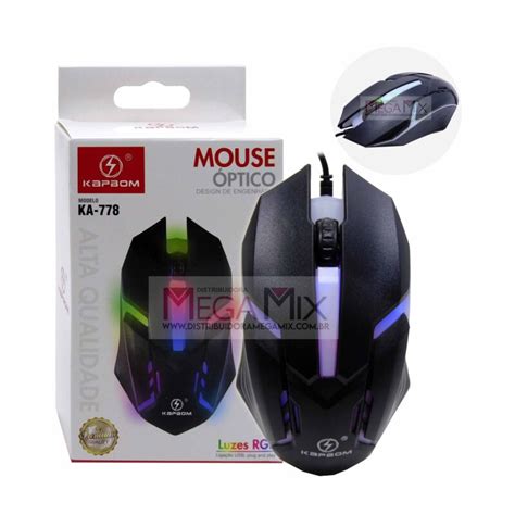 Mouse Óptico Com Fio 1200dpi Ka 778 Kapbom Mega Mix