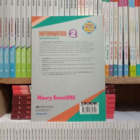 Promo Buku Informatika Kelas 8 Viii 2 Smp K13 Revisi Erlangga Diskon 33 Di Seller Huka Shop