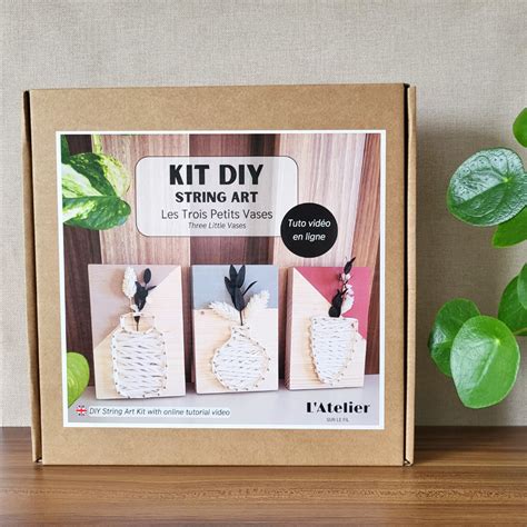 kit diy string art fleurie xl l atelier sur le fil