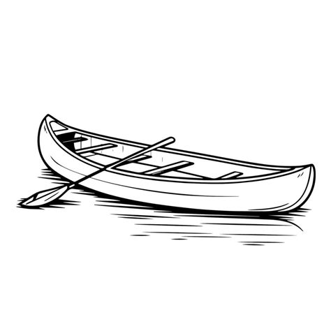 Sleek Outline Of Canoe Icon For Adventurous Designs Symbol Of