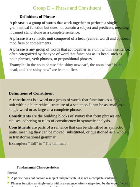 Phrase And Constituent Pdf