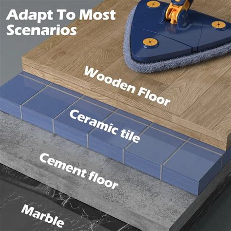 360° Rotatable Squeeze Mop Strong Water Absorption Extendable Triangle